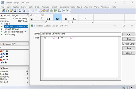 Solved Adding A Complex Constrain To A Custom Design With 4 Factors