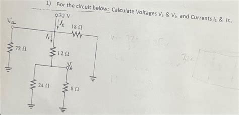 Solved 1 For The Circuit Below Calculate Voltages Vaandvb