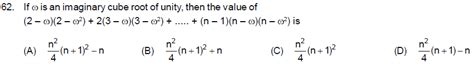 if ω is an imaginary cube root of unity then the value of ima
