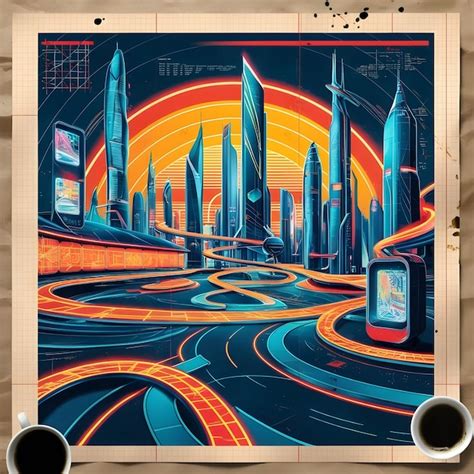 Architecture On Blueprint Premium Ai Generated Image