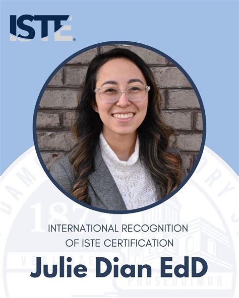 Notre Were Proud To Share That Dr Julie Dian Has Earned The Prestigious Iste Certification
