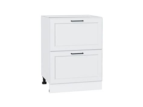 Шкаф нижний с 2 мя ящиками Барселона Белый Белый