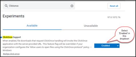 Enable Clickonce For Ms Edge Umass Office Of The President