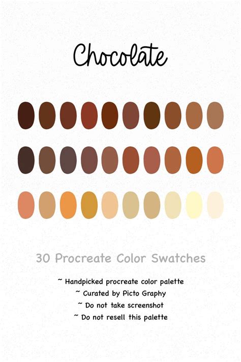 Chocolate Procreate Color Palette Graphic By Picto Graphy Creative