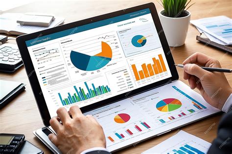 financial data document graph chart report statistics marketing