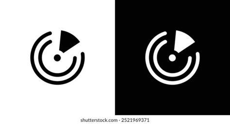 Radar Detection Icon Set Vector Illustration Stock Vector Royalty Free