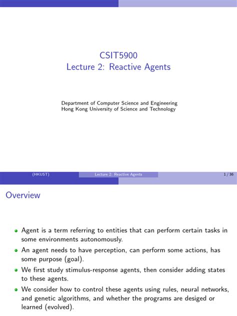 Ai Lec2 Simpleagent Pdf Artificial Neural Network Applied Mathematics