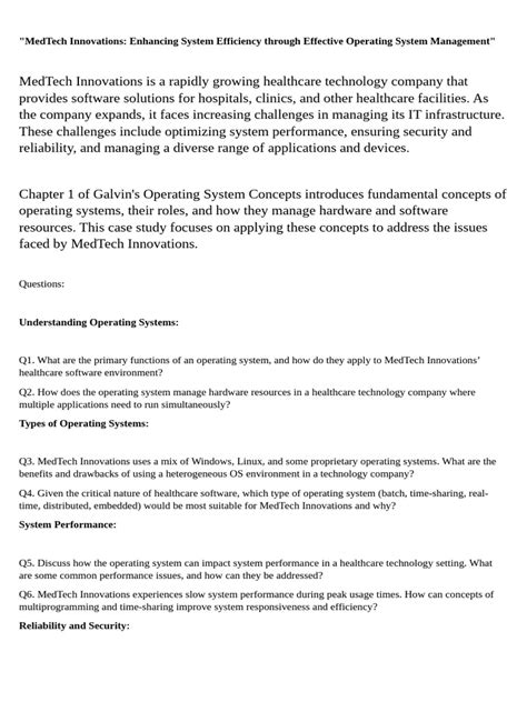 Case Based Question Pdf Operating System Electronic Health Record