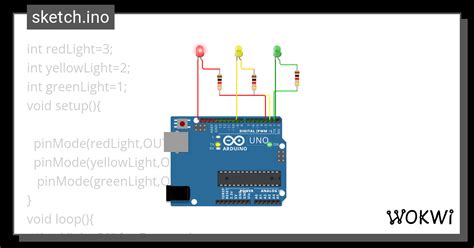 Traffic Signal Wokwi Esp32 Stm32 Arduino Simulator
