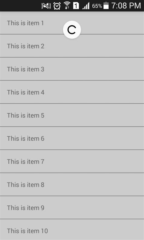 pull up to refresh in android recyclerview stack overflow
