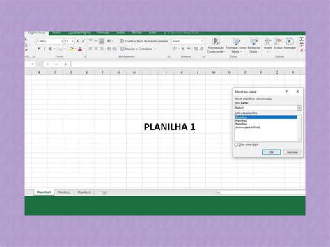 como copiar ou mover uma planilha do excel na mesma pasta de trabalho