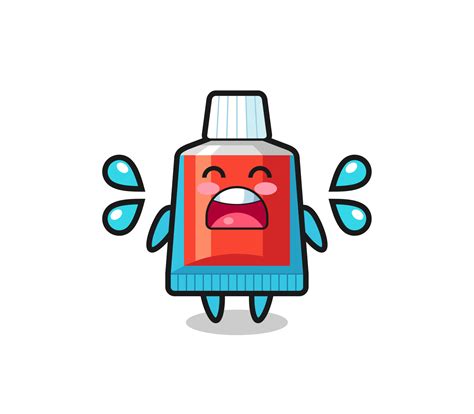 Toothpaste Cartoon Illustration With Crying Gesture 11934454 Vector Art