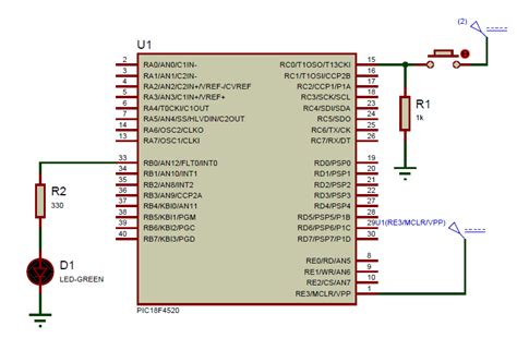 Code Bloges Interface A Switch With Pic Microcontroller Pic18f4520