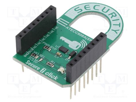 secure 7 click mikroe click board prototype board comp atecc608a authentification mikroe