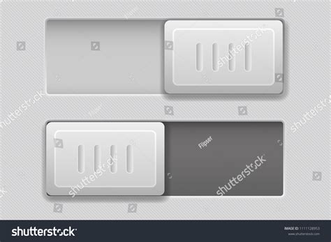 On Off Toggle Switch Slider Buttons Stock Vector Royalty Free 1111128953 Shutterstock