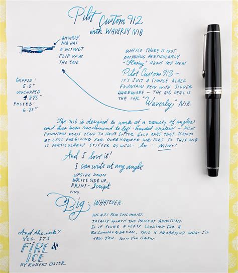 Pen Review Pilot Custom 912 Waverly Nib The Well Appointed Desk
