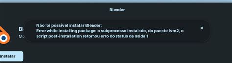 error while installing package o subprocesso instalado do pacote lvm2