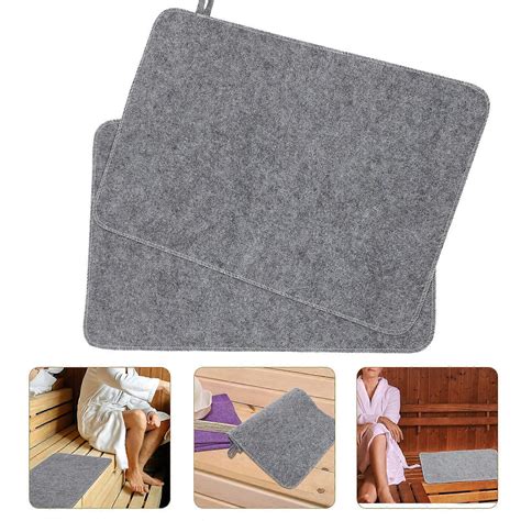 2pcs Portable Steam Sauna Felt Seat Cushion Sauna Floot Mat For Home