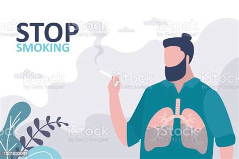 남성 캐릭터 흡연 담배 건강에 해로운 폐를 가진 만화 남자 나쁜 습관과 건강에 해로운 라이프 스타일의 개념 흡연에 대한 스톡 벡터 아트 및 기타 이미지 Istock