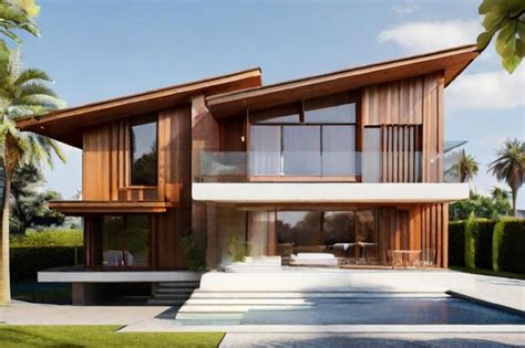 VILLA 2 STOREYS ELEVATION USING Premium AI Generated Image