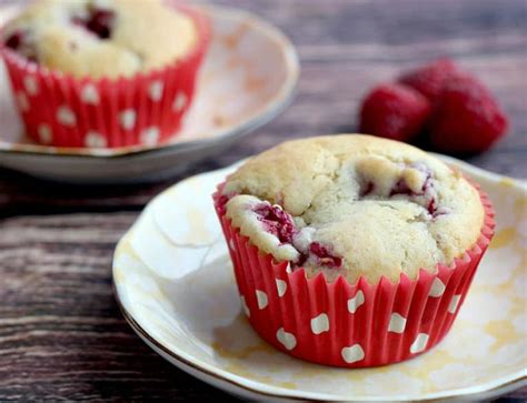 Vanilla Cream Raspberry Muffins Delicious Little Bites
