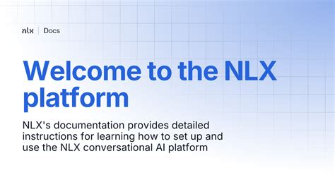 Welcome To Nlx Docs