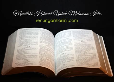 Memiliki Hikmat Untuk Melawan Iblis Kuasa Nama Darah Dan Kasih Yesus