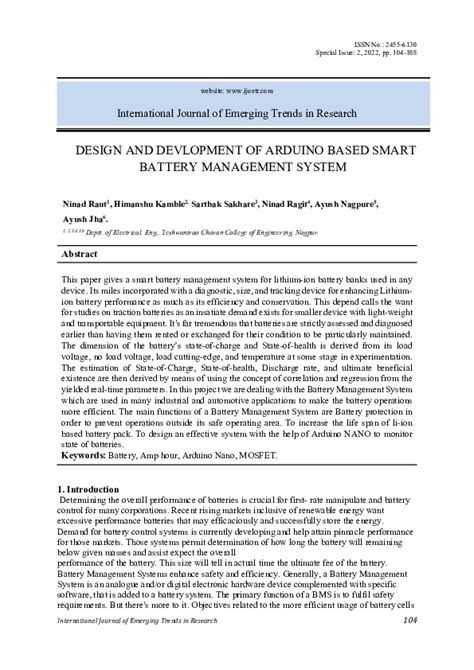 Pdf Design And Devlopment Of Arduino Based Smart