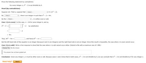 Solved Prove The Following Statement By Contradiction For