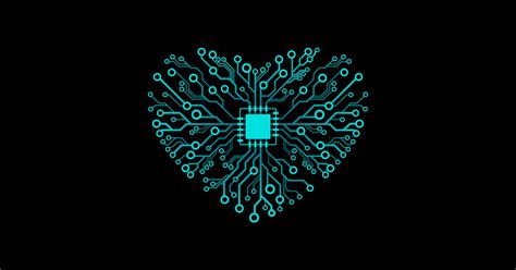 Computer Core Processor Cpu Heart Blue Cpu Heart Sticker Teepublic