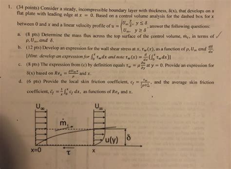 solved points consider a steady incompressible boundary