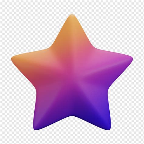 Bintang Warna Gradien 3d Ikon Png Pngwing