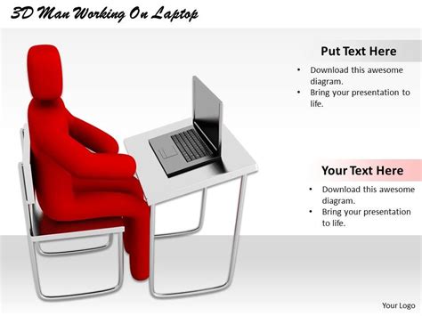 1113 3d man working on laptop ppt graphics icons powerpoint template