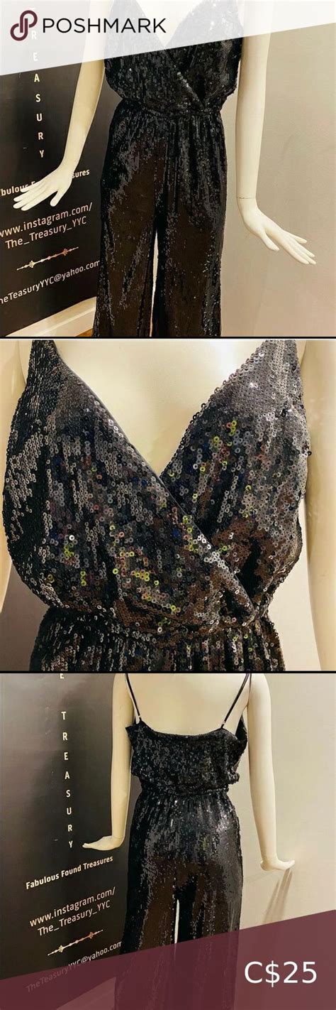 Black Sequence Jump Suit