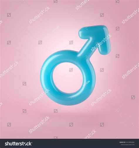 3d Render Blue Male Gender Sign Stock Illustration 1613905456