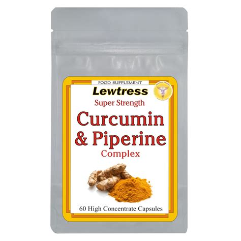 Curcumin And Piperine High Strength Capsules Lewtress Health Global