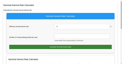 Nominal Interest Rate Calculator