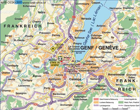 Geneva Map Modern City Map Of Geneva Switzerland Jet Deau Palais