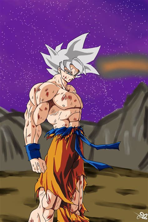 Wanted To Draw A Z Style Mui Goku Like The Frieza Saga Leave Your