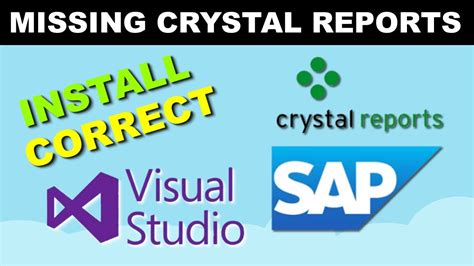 How To Install Crystal Reports For Visual Studio Youtube