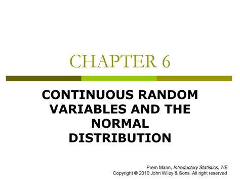 CONTINUOUS RANDOM VARIABLES AND THE NORMAL DISTRIBUTION - ppt download