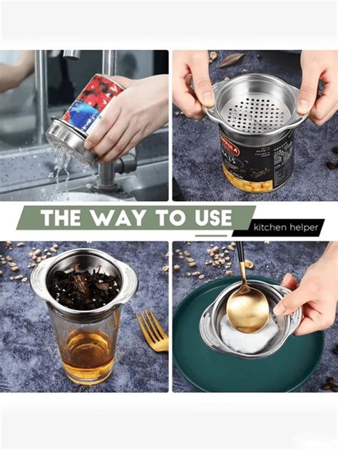 1pc Tuna Strainer Stainless Steel Can Strainer Food Lid Tuna Can