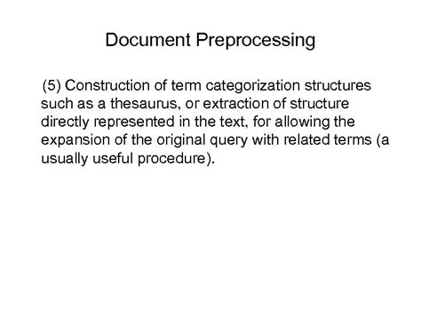 chapter 7 document preprocessing textbook document preprocessing