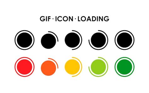 격리 된 로딩 프리 로더 아이콘 세트입니다 프리미엄 벡터