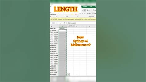 How To Uses Length Function In Excelexcel Excelshortvideo Tech