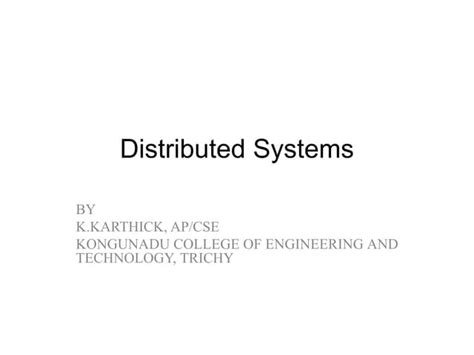 Distributed Computing Ppt Pptx