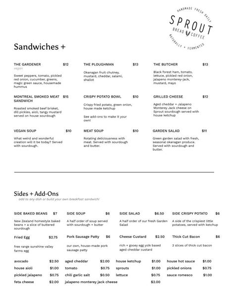 Menu Copy — Sprout Bread