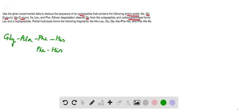 solved use the given experimental data to deduce the sequence of an