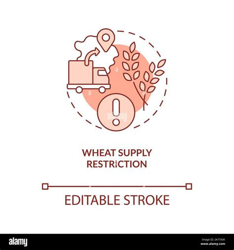 wheat supply ban red concept icon stock vector image and art alamy