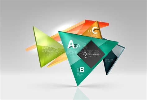 Triangle Layout Business Template Infographic Background Stock Vector Illustration Of